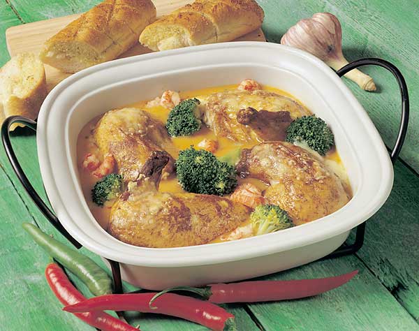 Gratinert grillkylling i hummersaus – NRK Mat – Oppskrifter og inspirasjon